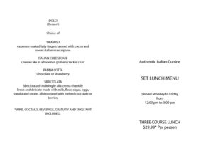 Menus - Le Sorelle Restaurant! best italian restaurant in boca raton ...